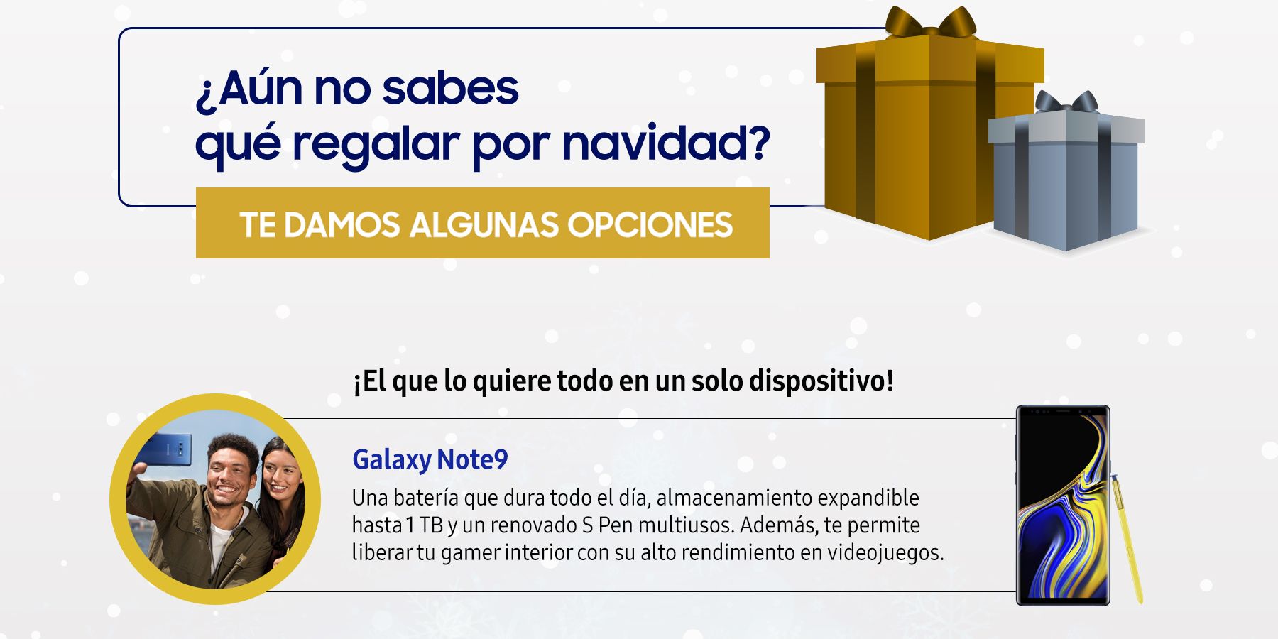 ¿Aún no sabes qué regalar por Navidad? Los mejores regalos SAMSUNG